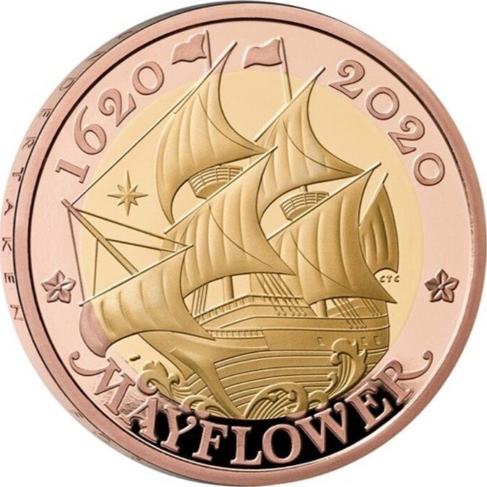 Great Britain Gold 2 Pounds "400th Anniversary of the Sailing of ...