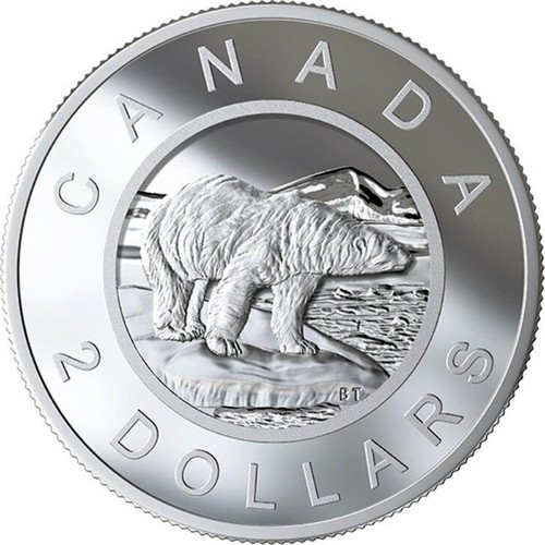 Canadian Silver 2 Dollars "Polar Bear Toonie" 2013-2019 coin value ...