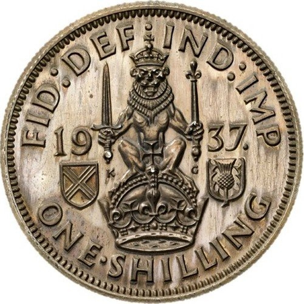 Great Britain One Shilling "Scottish crest" 1947-1948 coin value KM ...