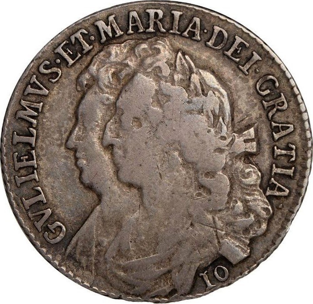 Great Britain 10 Shillings 1691 coins | coinscatalog.NET