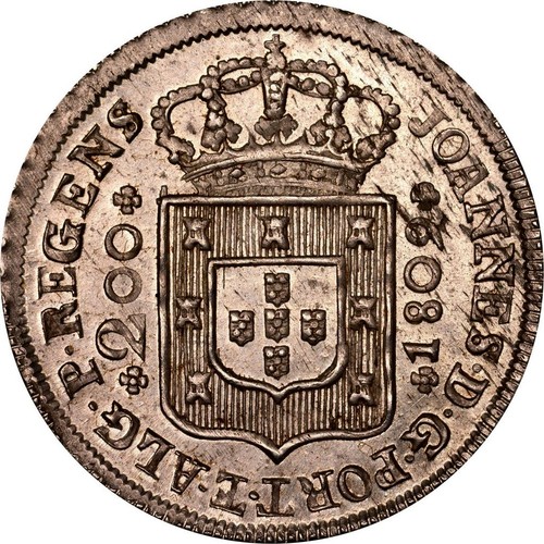 Portuguese Silver 200 Reis Kingdom Milled coinage 1806-1816 coin value ...