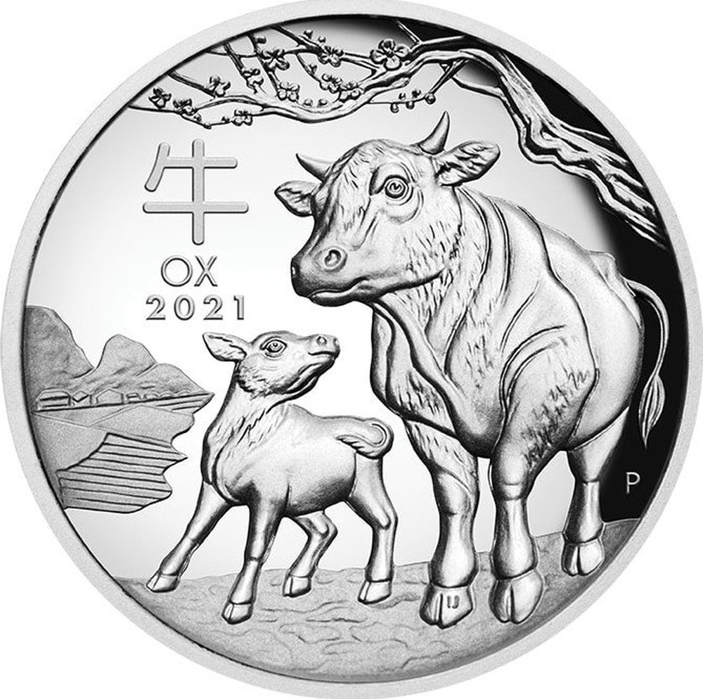 Australian 1 Oz Silver 1 Dollar "Year of the Ox" 2021 coin value ...