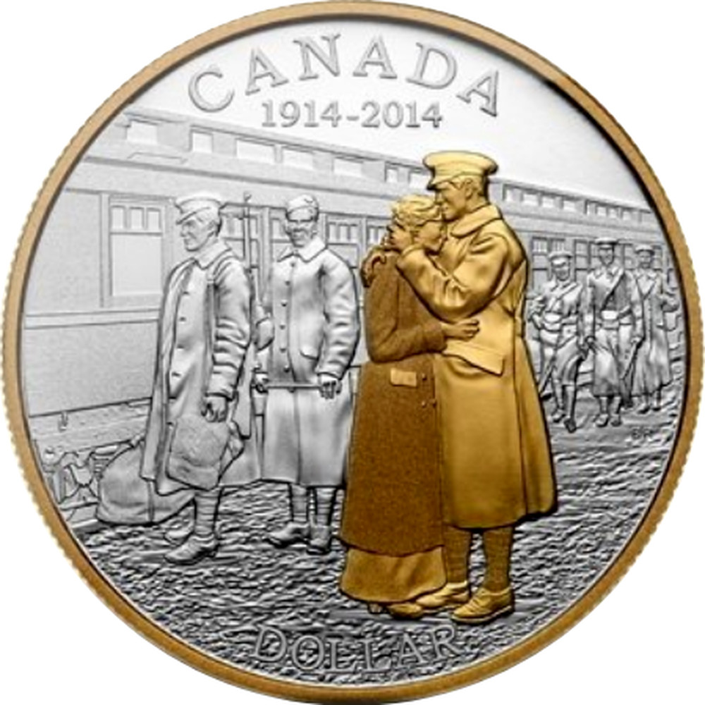 Canadian Silver Dollar "The Declaration of the First World War" 2014 ...