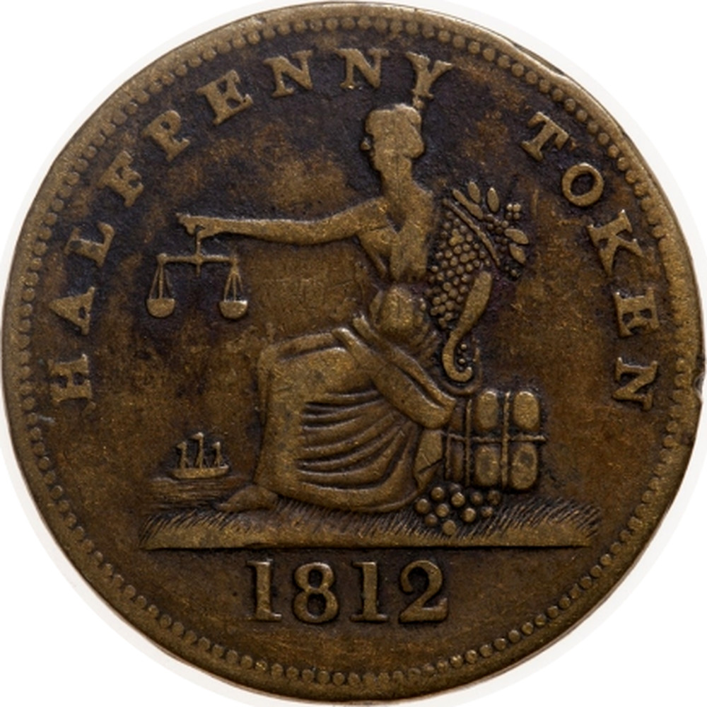 Canadian One Penny "Token Thomas Halliday" 1812-1813 coin value ...