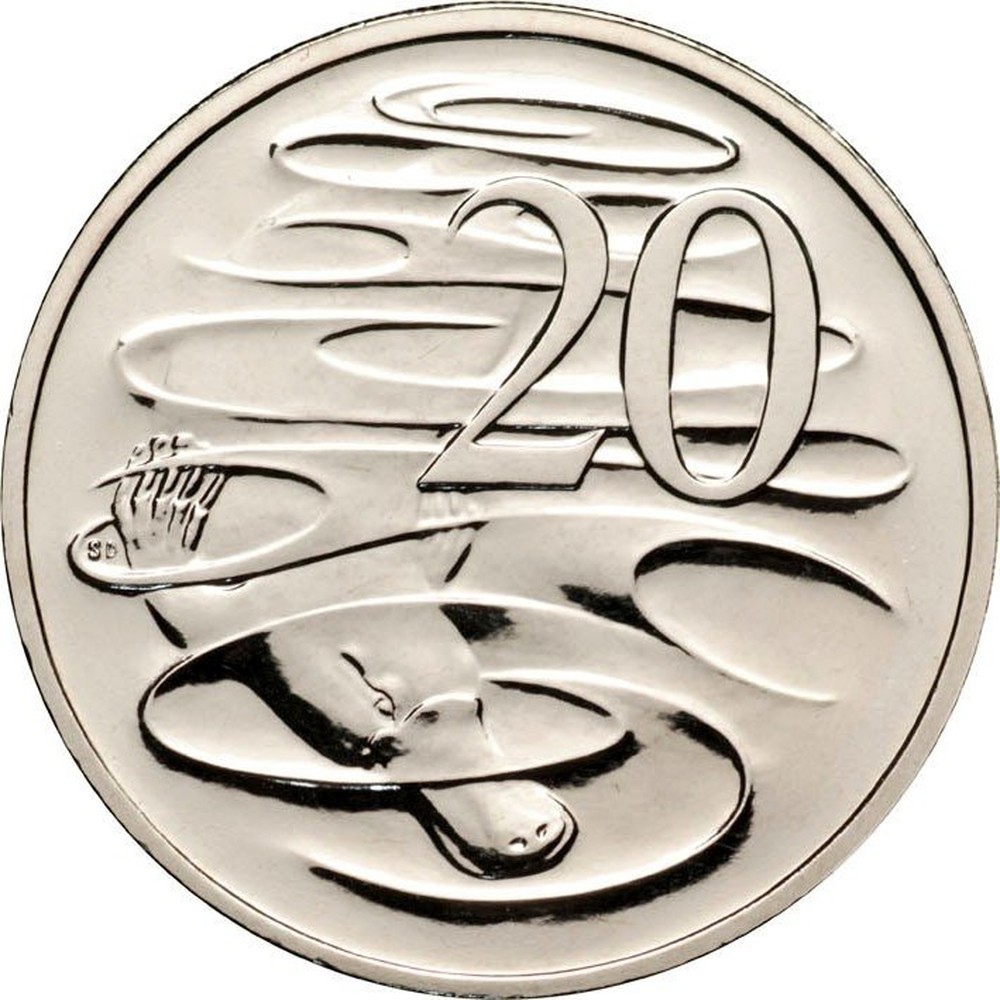 Australian 20 Cents "Platypus" 1966-1984 coin value KM# 66 ...