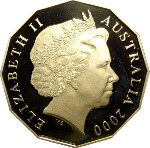 Australian 50 Cents "Millennium (Colorized)" 2000 coin value KM# 488.2 ...
