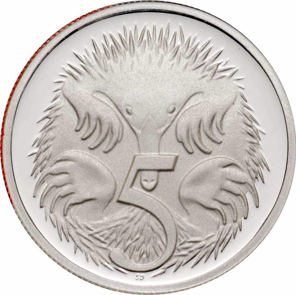 Australian 5 Cents "Echidna" 1966-1984 coin value KM# 64 | coinscatalog.NET