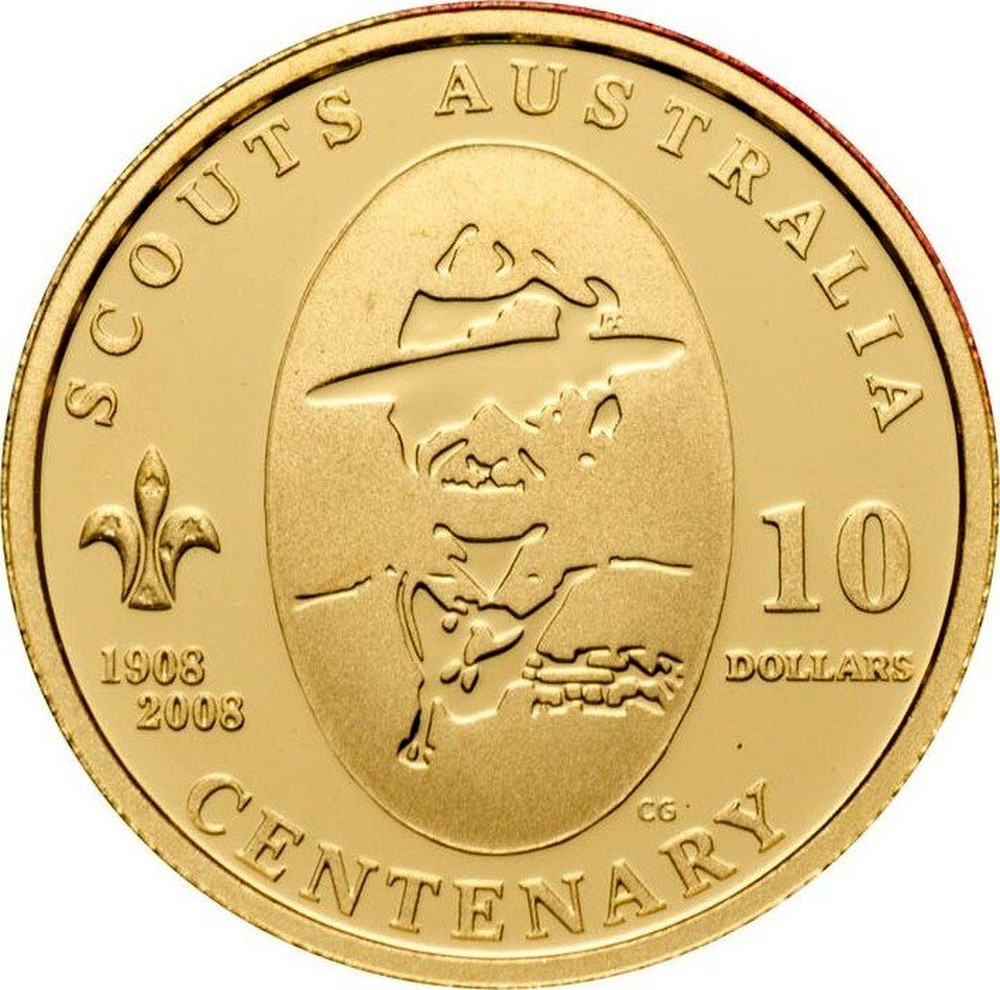 Australian 50 Cents "Scouting" 2008 coin value KM# 1049 | coinscatalog.NET