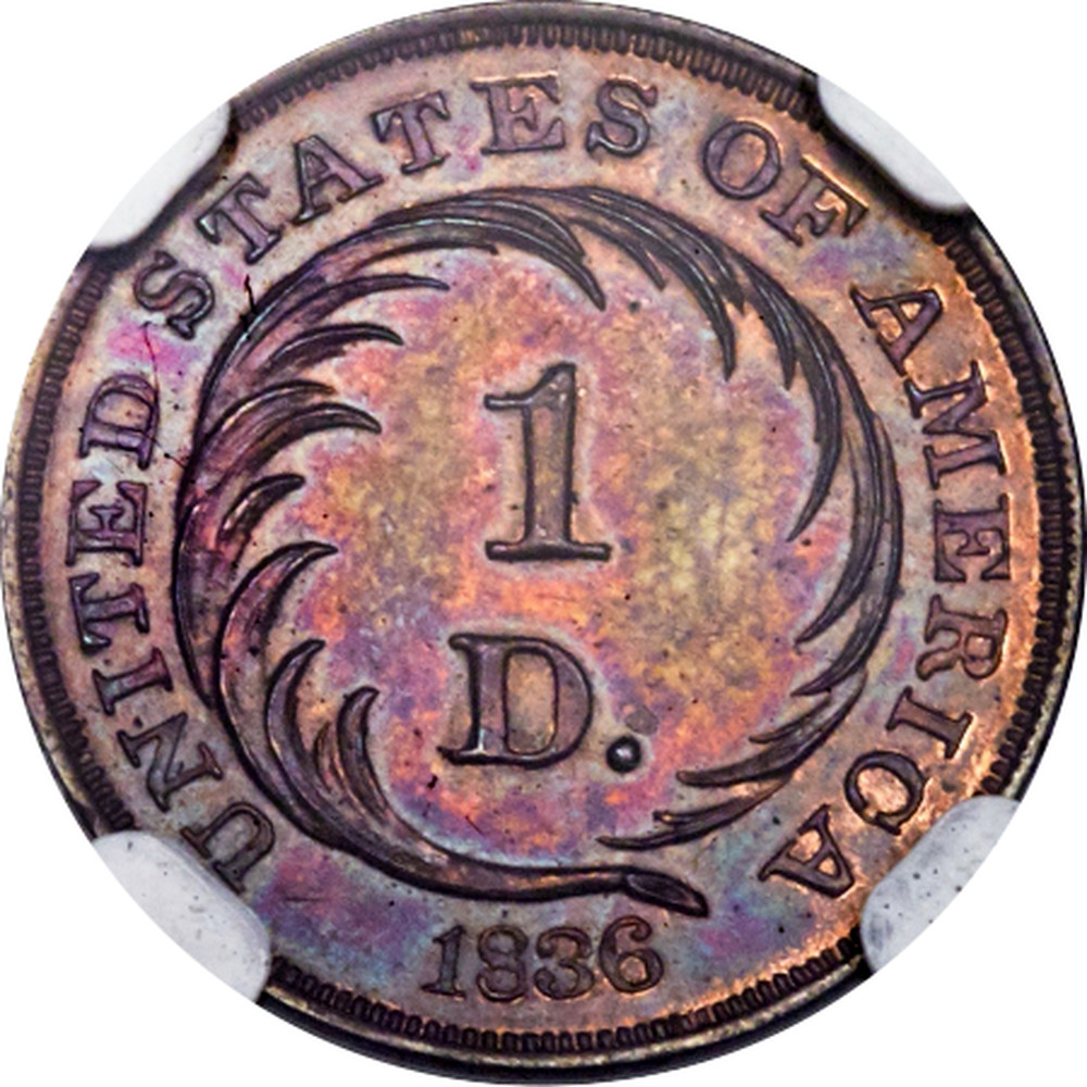 USA Gold 1 D. "Liberty Cap" 1836 coin value | coinscatalog.NET