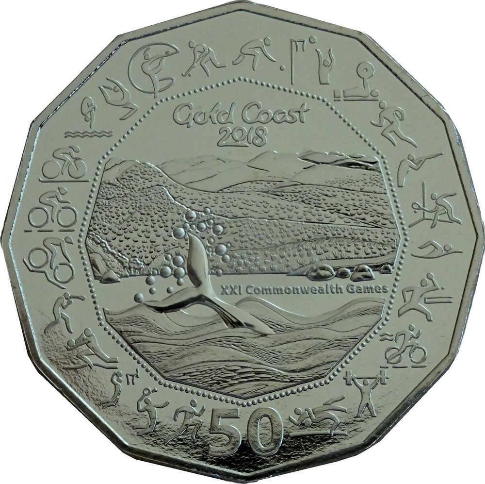 Australian 50 Cents "Gold Coast 2018" 2018 coin value | coinscatalog.NET