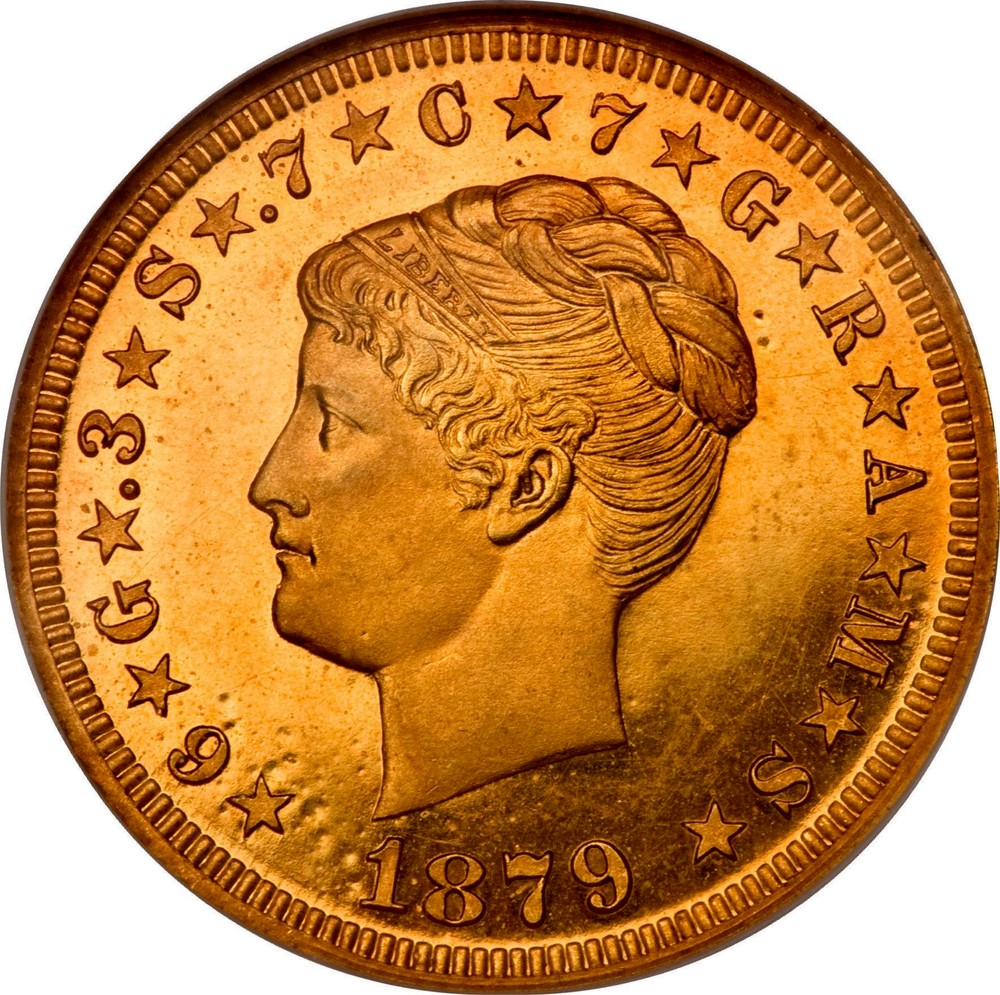 USA Silver One Dollar "Washlady Pattern Dollar" 1879 coin value ...