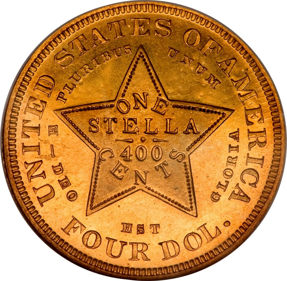 USA Gold One Stella Early American Tokens 1879 coin value KM# Pn1723 ...