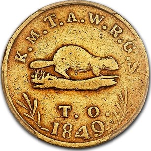 USA Gold 5 D. "Oregon Territorial" 1849 KM# 100 | coinscatalog.NET