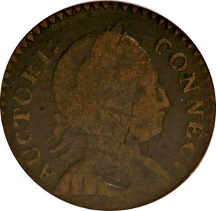 USA Connec "Mailed Bust Facing Left" 1786 KM# 5 | coinscatalog.NET