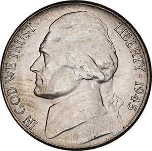 USA Copper-Silver-Manganese Five Cents "Monticello" 1942-1945 KM# 192a | coinscatalog.NET
