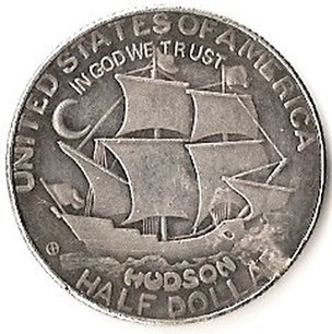 USA Silver Half Dollar "Hudson New York Sesquicentennial" 1935 coin ...