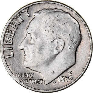 Estados Unidos One Dime "Roosevelt" 1965-2022 KM# 195a | coinscatalog.NET