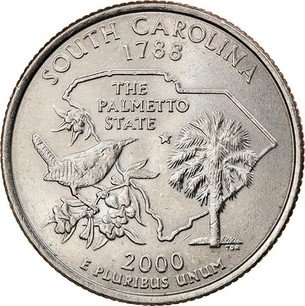 USA Quarter Dollar "South Carolina" 2000 KM# 307 | coinscatalog.NET