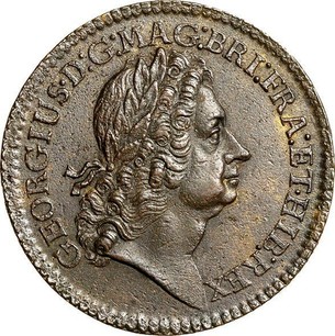 EE. UU. 2 peniques "Patente Real" 1722 KM# 8.1 | coinscatalog.NET