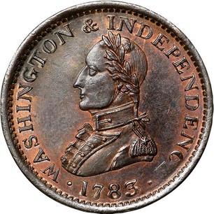 USA Copper﻿ Washington Pieces 1783 KM# Tn36 | coinscatalog.NET