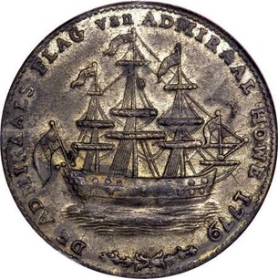 USA Rhode Island Ship Token Rhode Island Ship Tokens 1779 KM# Tn28b ...