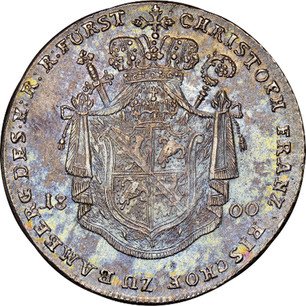 German Silver Thaler Bamberg / Bishopric Regular Coinage 1800 KM# 151 ...