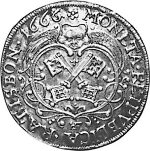 Plata alemana 1/2 Thaler Regensburg / Ciudad libre / Moneda regular ...