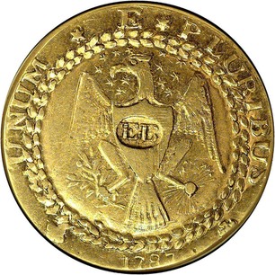 USA Gold Brasher "Doubloon" 1787 KM# Tn51.2 | coinscatalog.NET