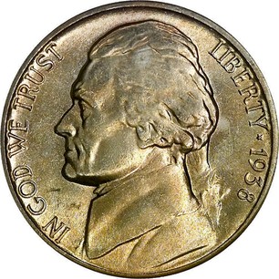 USA Five Cents "Jefferson Nickel" 1938-1942 KM# 192 | coinscatalog.NET