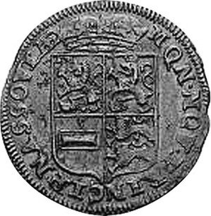 German Silver 2 Albus Principality / Joint Rulers / Joint Coinage 1681 ...