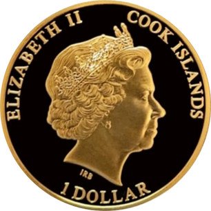 Cook Islands Gold plated Copper-Nickel 1 Dollar "The Royal Wedding. On ...