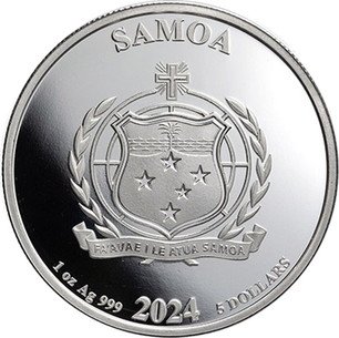 Samoan 1 Oz Silver 5 Dollars "DC Comics. Joker" 2024 | coinscatalog.NET