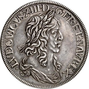 French Silver 60 Sols "Louis XIII Pattern" 1641 | coinscatalog.NET