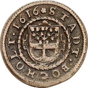 German Copper 10-1/2 Heller Bocholt Provincial Town / Regular Coinage ...