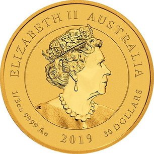 Australian 1/3 Oz Gold 30 Dollars "Australian Bottlenose Dolphin" 2019 ...