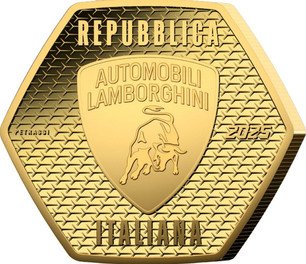 Italian 1 Oz Gold 5 Euro "Lamborghini" 2025 | coinscatalog.NET