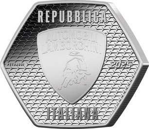 Italian Silver 5 Euro "Lamborghini Temerario" 2025 | coinscatalog.NET