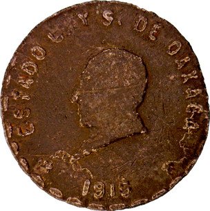 Mexican 50 Centavos "Provisional Government. Long Pointed Truncation ...
