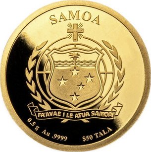 Samoa Gold 50 Tala "Thomas Mann 150 aniversario" 2025 | coinscatalog.NET