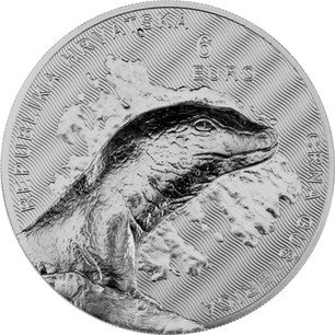 Croatian Silver 6 Euro "Black Lizard" 2025 | coinscatalog.NET