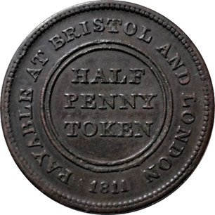 Great Britain Half Penny "Bristol" 1811 | coinscatalog.NET