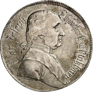 German Silver 1/2 Thaler "Maximilian IV Joseph Schulpreistaler. Fraktur ...