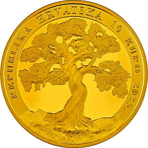 Croatian Gold 10 Euro "1100th Anniversary of the Croatian Kingdom. King ...