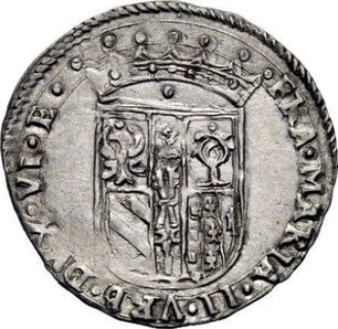 Italian Silver 2 Sedicines "Francis Maria II della Rovere Tree" 1574 ...