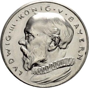 German Platinum 20 Mark "Medallic Coinage. Ludwig III" 1913 X# M5g ...