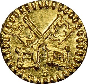 Oro alemán 1/32 Ducat Regensburg / Ciudad libre / moneda de comercio ...