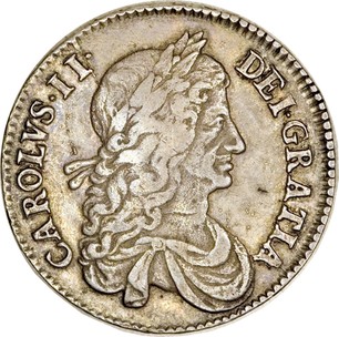 Great Britain Silver 1/2 Crown "Charles II" 1663 KM# 419 | coinscatalog.NET