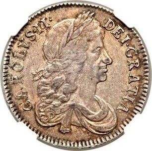 Great Britain Silver 1/2 Crown "Charles II" 1664 KM# 421 | coinscatalog.NET