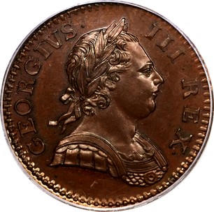 Great Britain 1/2 Penny "George III" 1770-1775 KM# 601 | coinscatalog.NET