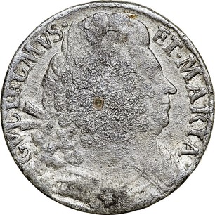 Great Britain 1/2 Penny "William and Mary (Halfpenny)" 1691-1692 KM ...